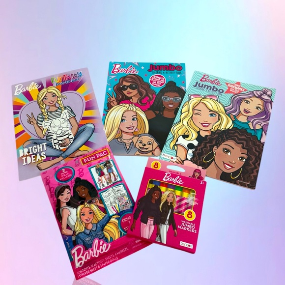 Barbie | Other | Barbie Activity Books And Marker Set | Poshmark